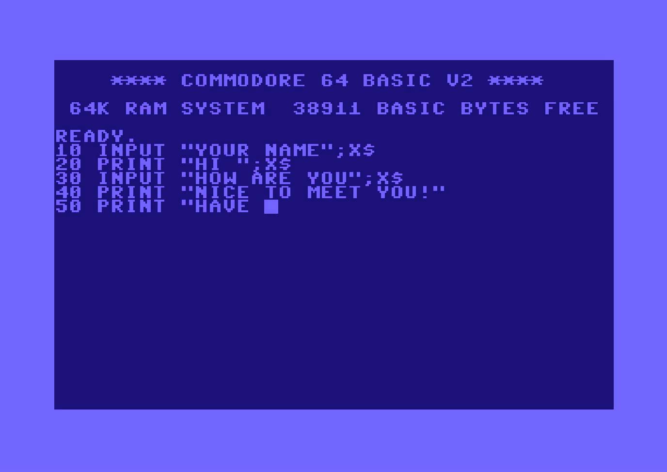 Programmer en BASIC sur Commodore 64 (C64) – Gamecodeur – École de jeux vidéo en ligne