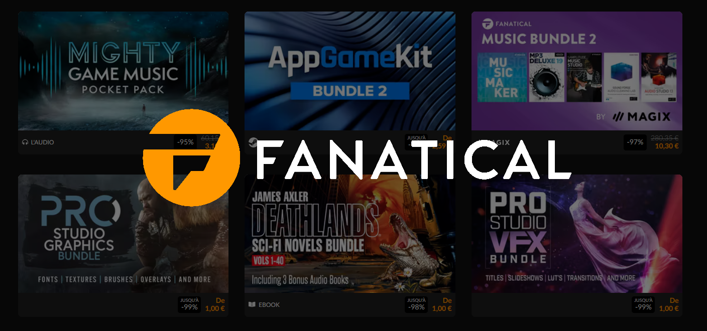 Bundles gamedev sur Fanatical – Gamecodeur – École de jeux vidéo en ligne