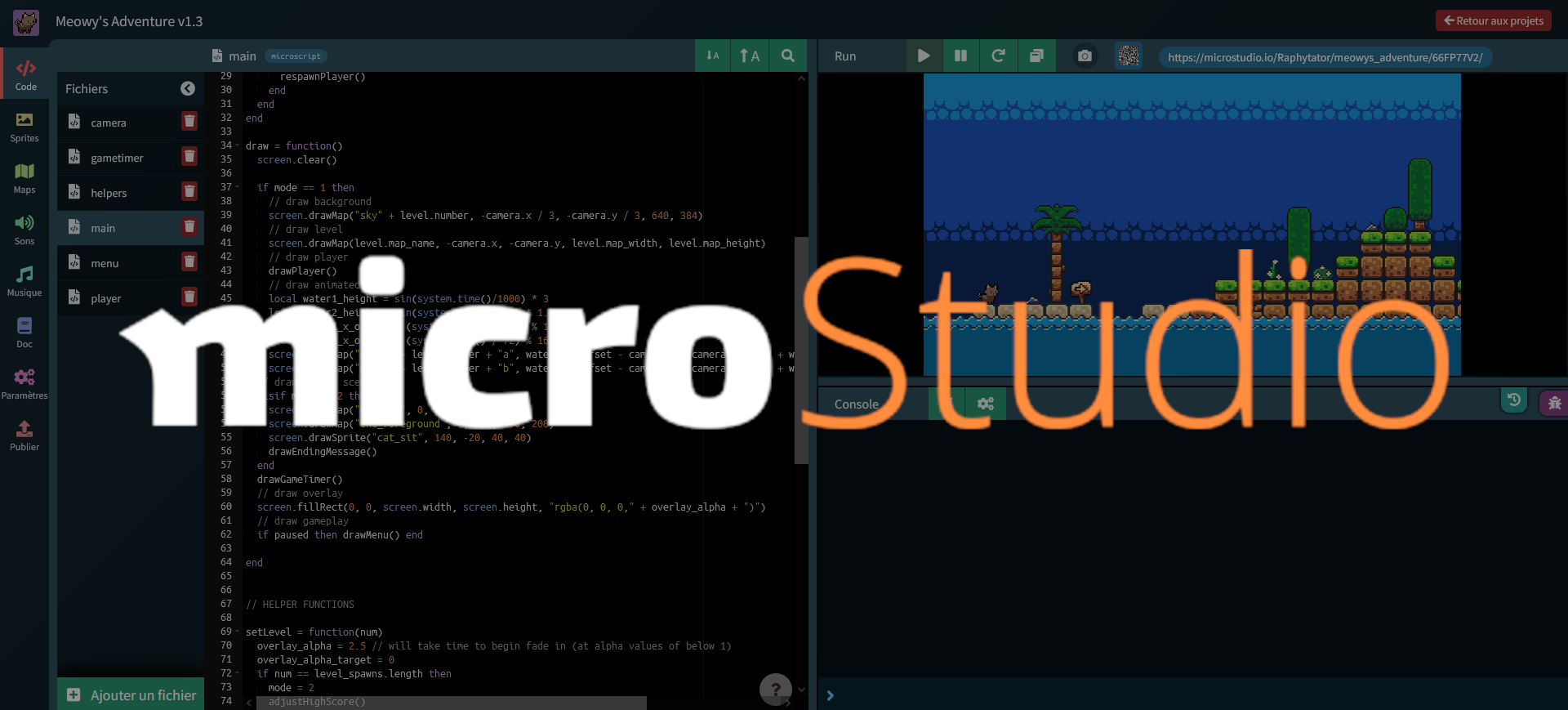Nouvelle version de Microstudio – Gamecodeur – École de jeux vidéo en ligne
